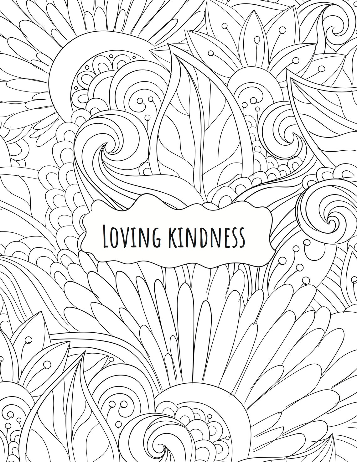 Loving Kindness (DBT) Coloring Page - Etsy