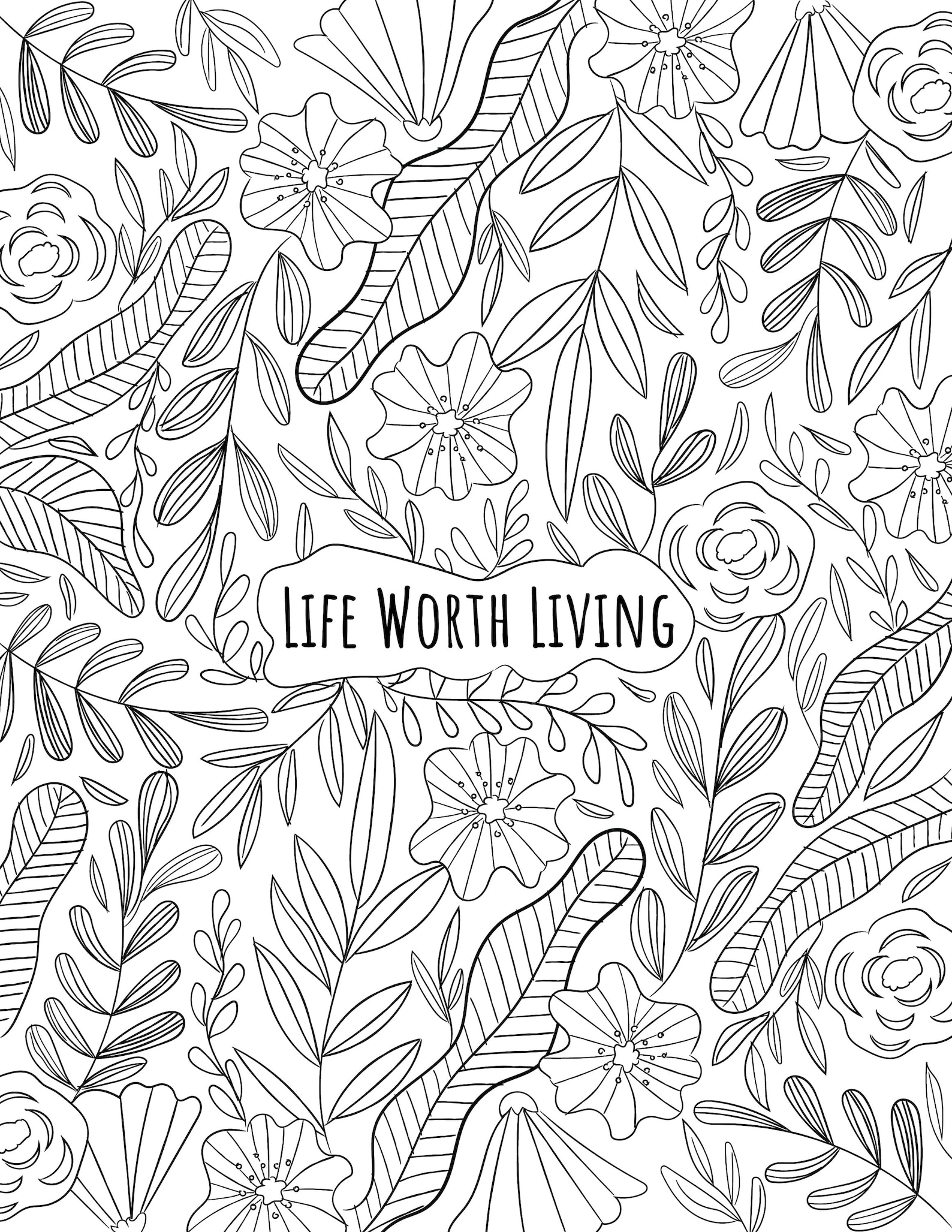Life Worth Living (DBT) Coloring Page - Etsy