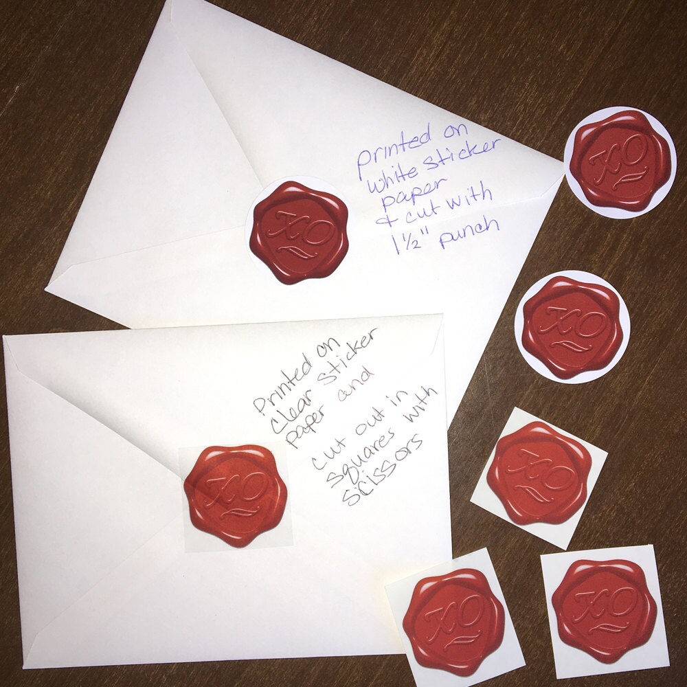 Envelope/giftbag Sticker Wax Seal Printable Sticker for Holiday Cards ...