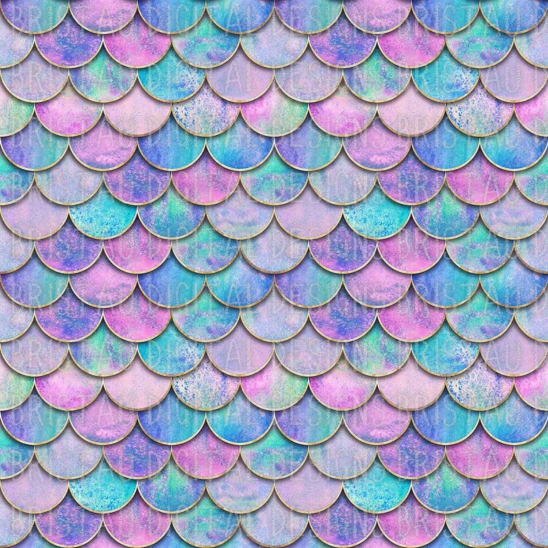 Elegant Mermaid Seamless Pattern | Shimmering Design | Seamless ...