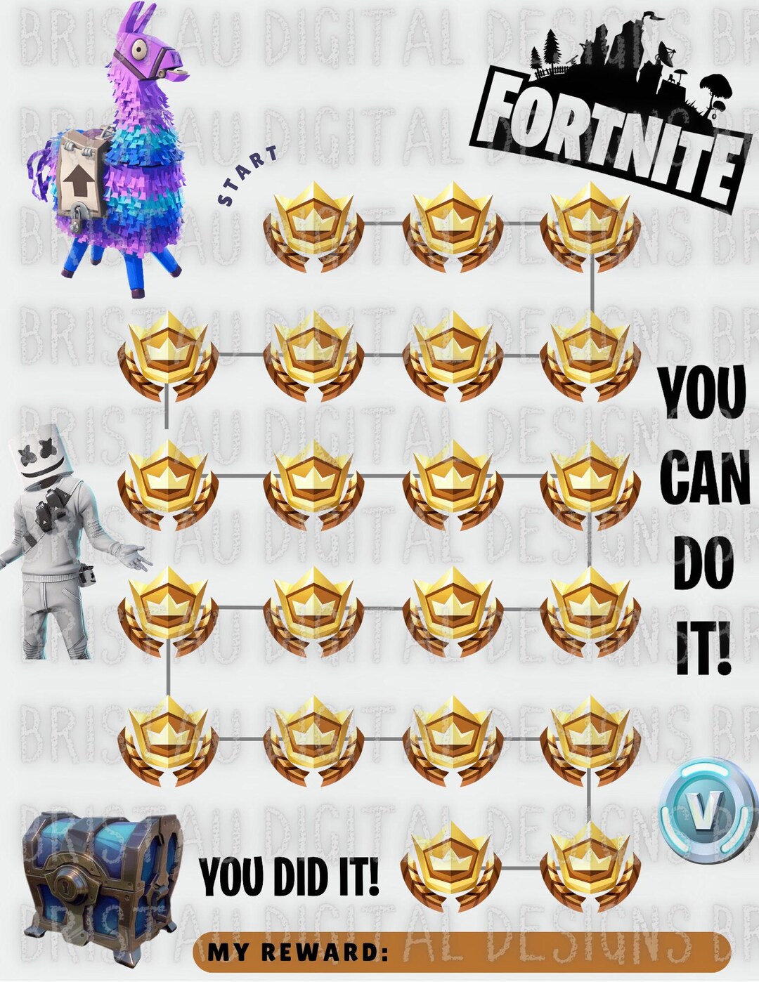 Fort Adventure Game Reward Chart - Etsy