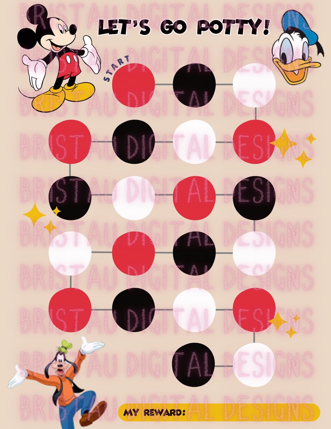 Mouse Potty Training Chart Printable - Etsy