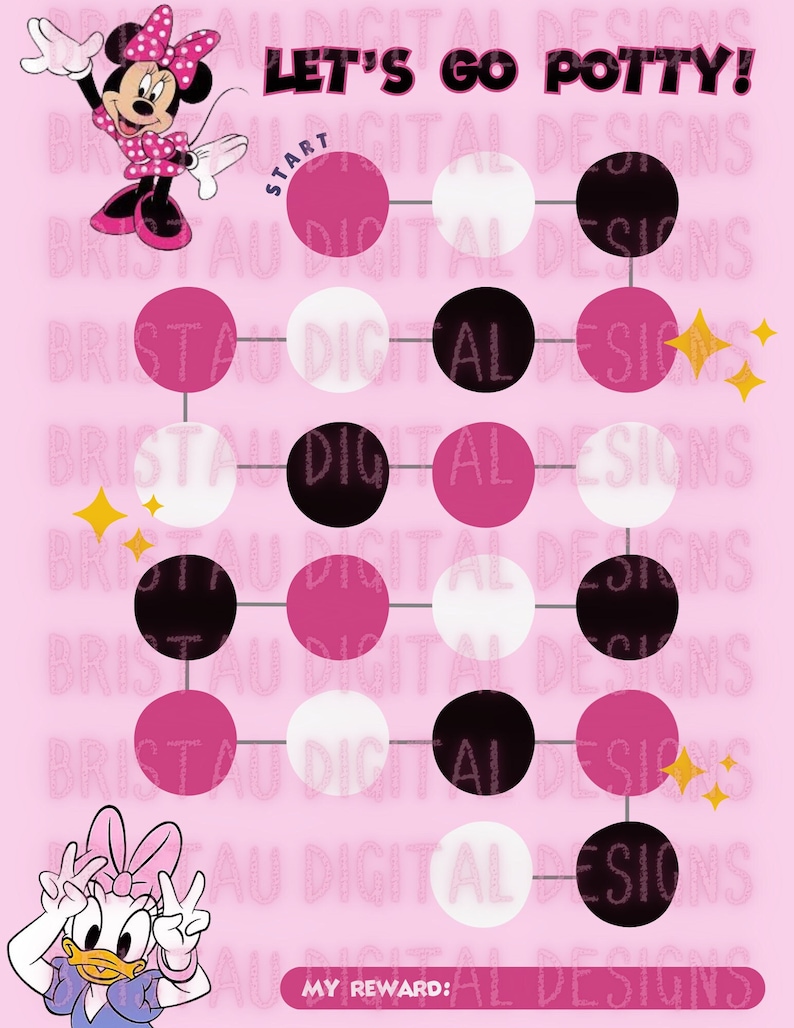 Lady Mouse Potty Training Chart Printable - Etsy