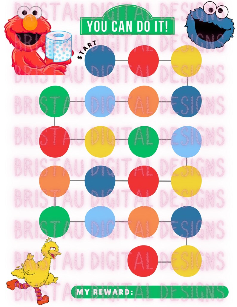 Muppet Potty Training Chart Printable - Etsy