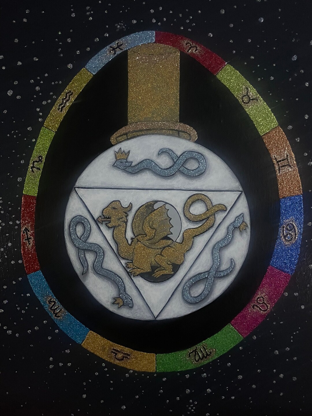 Sparkly Wizarding World Alchemical Zodiac Original Painting - Etsy