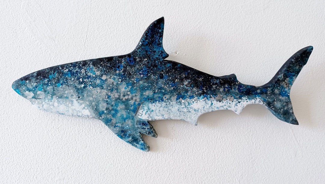 Ceramic Seaspray Great White Shark Wall Decor - Etsy