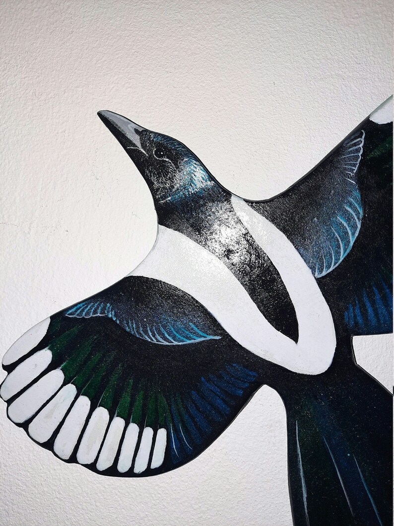 Ceramic Flying Magpie Wall Decor - Etsy