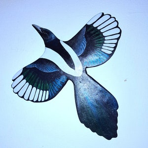 Ceramic Flying Magpie Wall Decor - Etsy