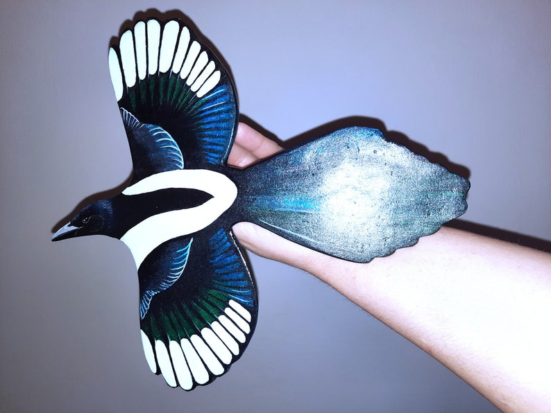 Ceramic Flying Magpie Wall Decor | Etsy