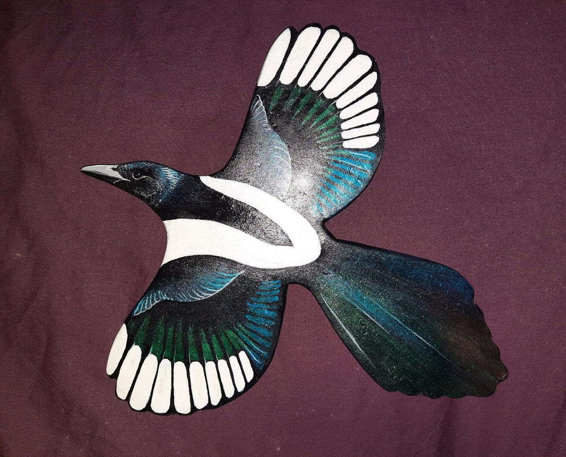 Ceramic Flying Magpie Wall Decor | Etsy