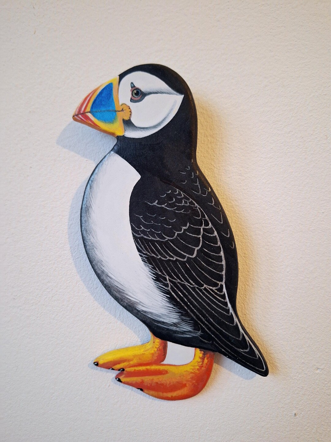 Ceramic Puffin Hanging Wall Decor - Etsy