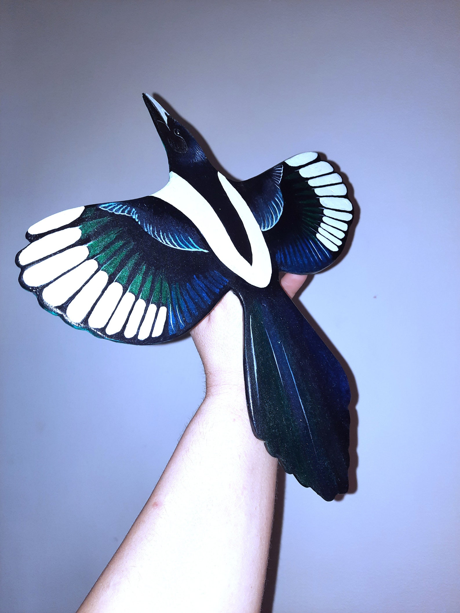Ceramic Flying Magpie Wall Decor | Etsy