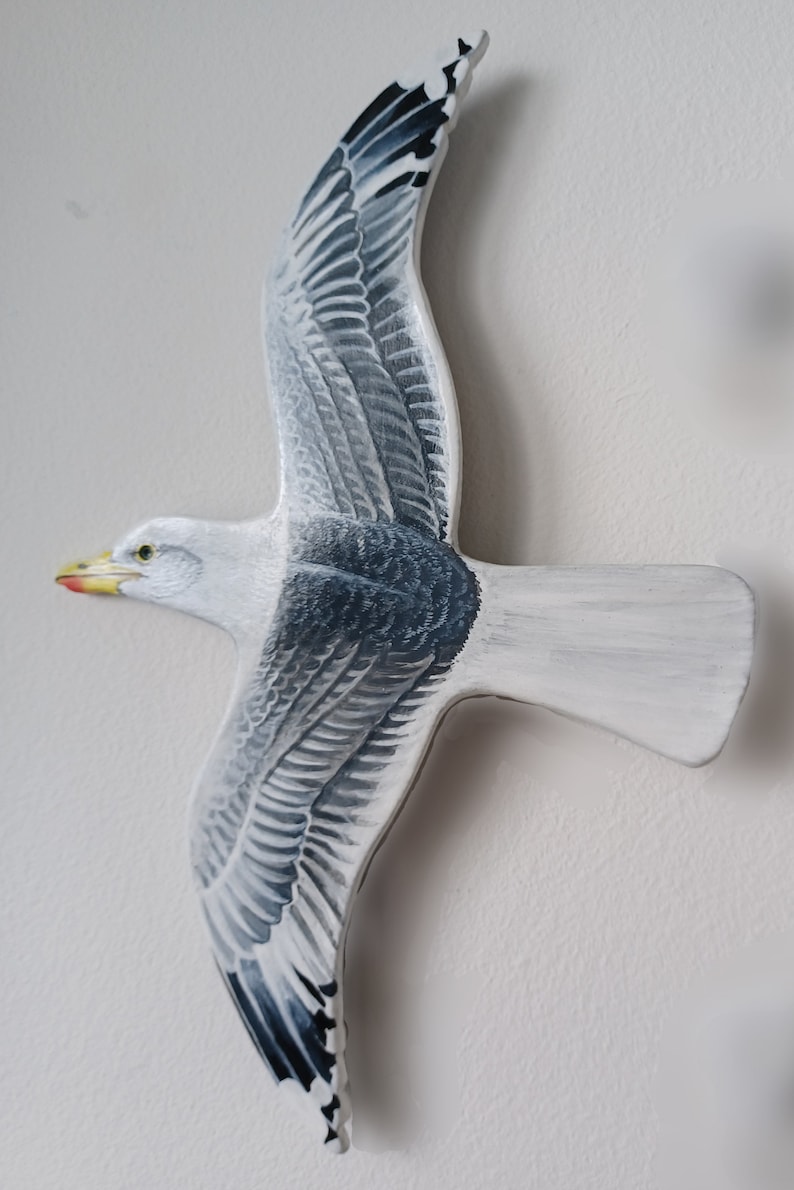 Ceramic Flying Seagull Wall Decor - Etsy