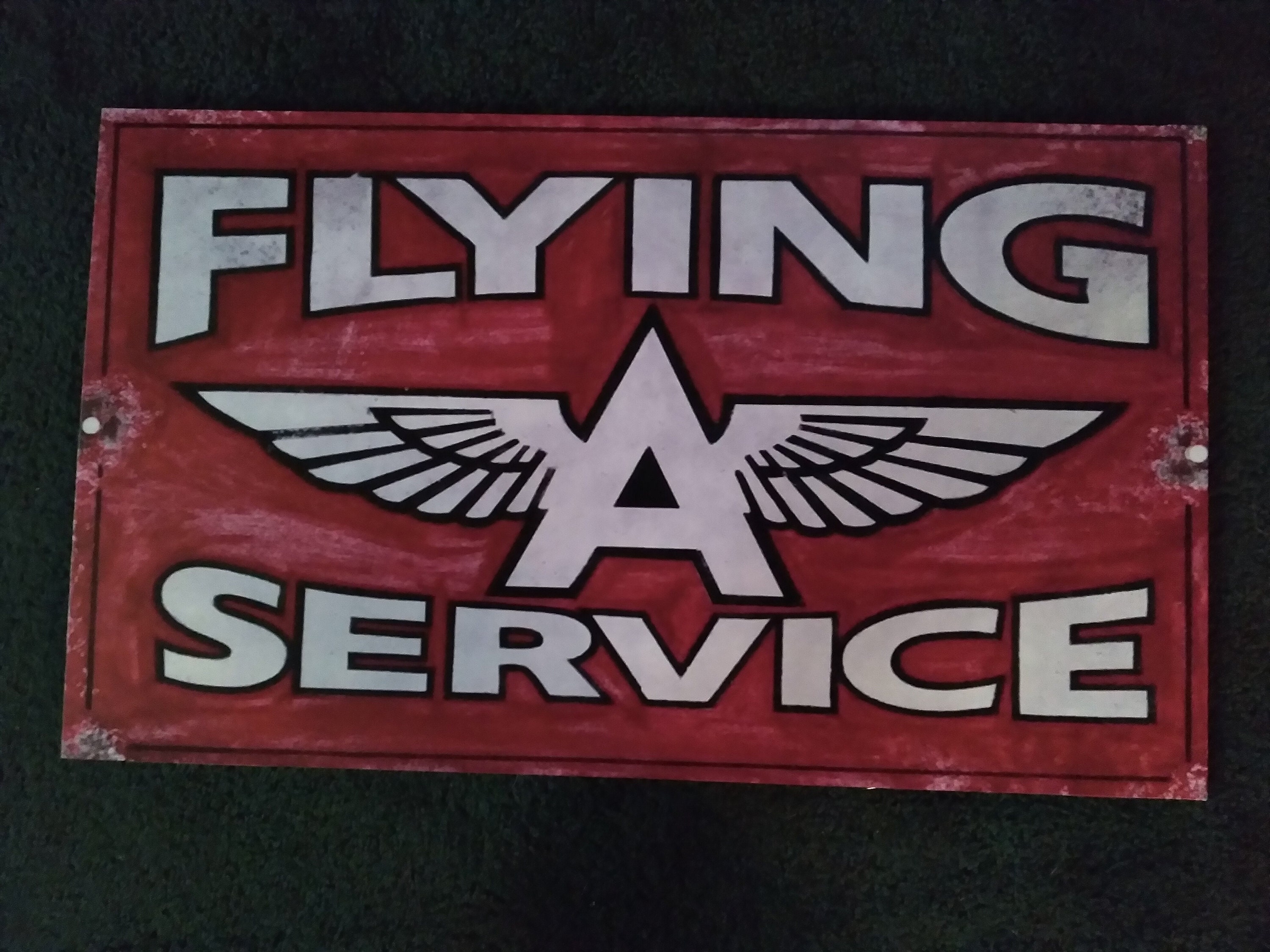 Vintage Flying A Service Sign - Garage Decor - Man Cave - Home/bar ...