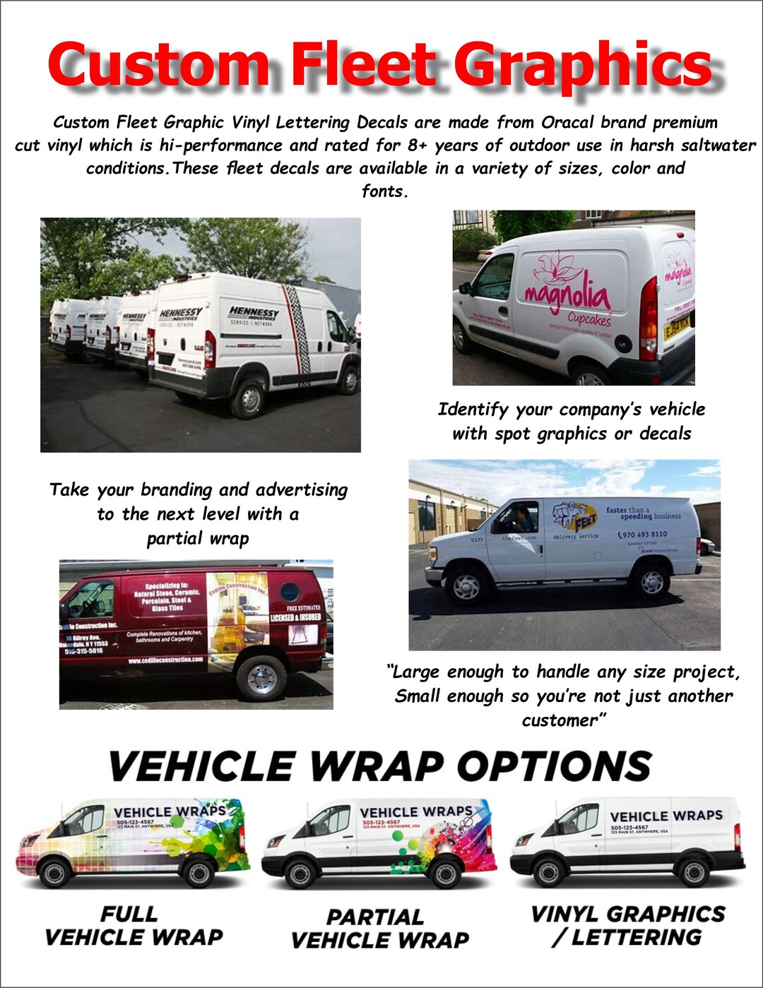 Custom Vinyl Graphics - Business Fleet Graphics - Company Logos ...