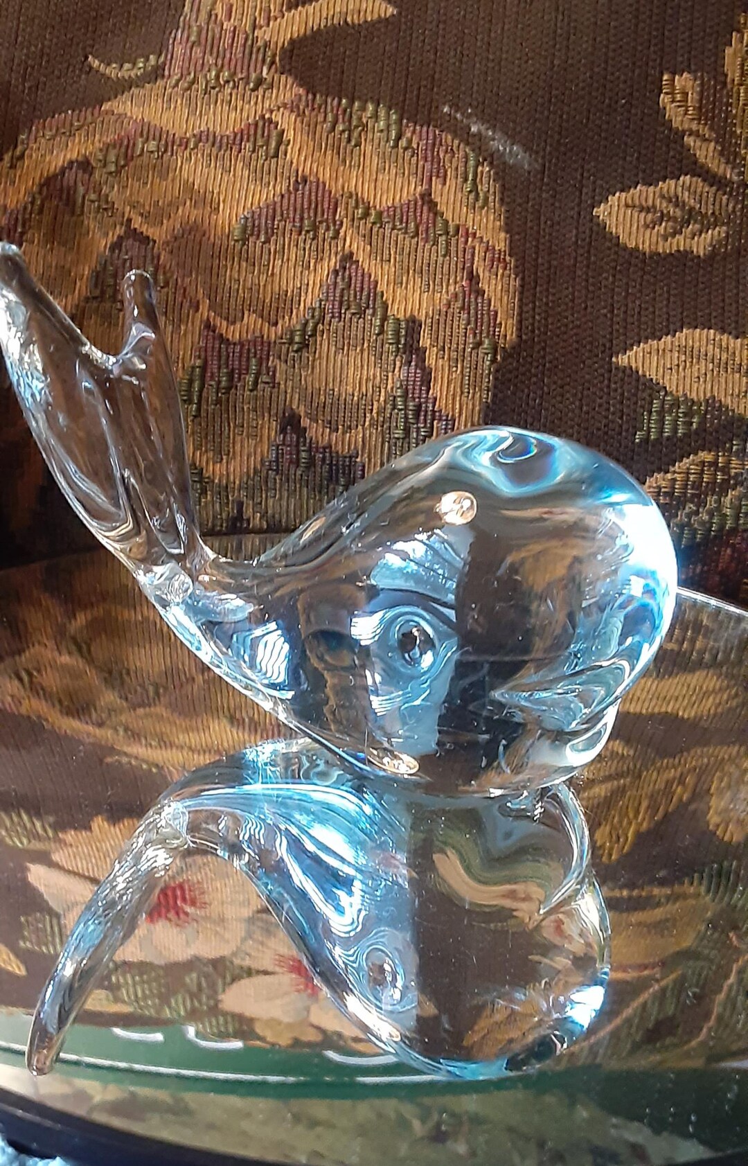 Blown Glass Whale Vintage Art Glass Figurine Whale Figurine Blown Glass ...
