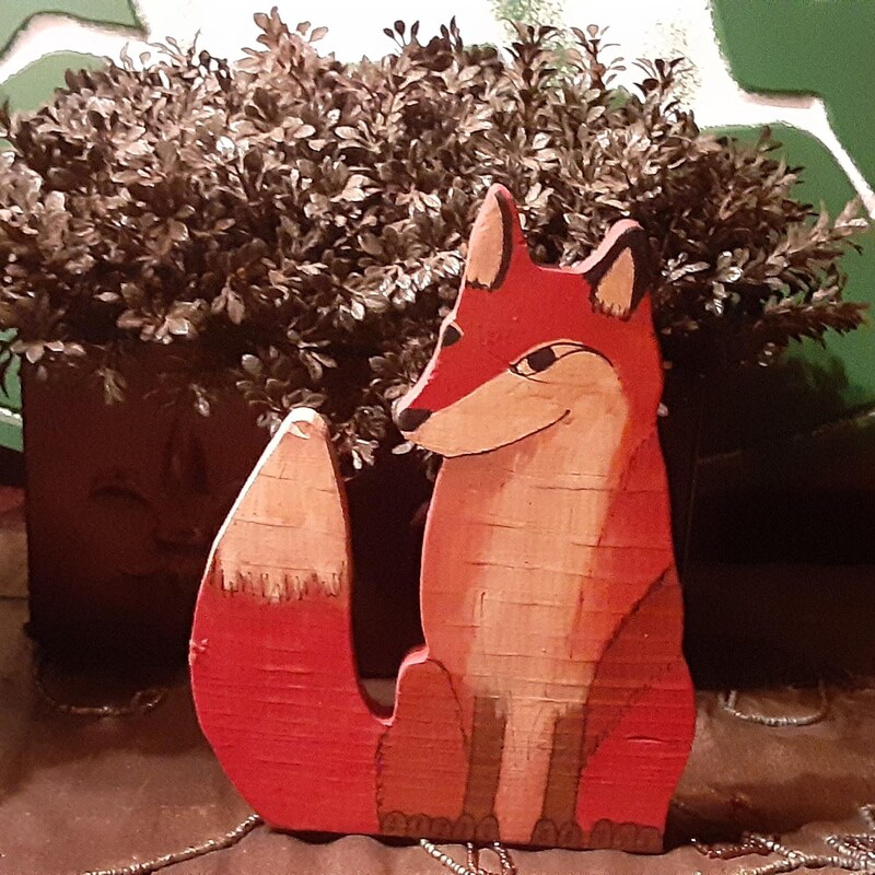 Wooden Fox - Etsy