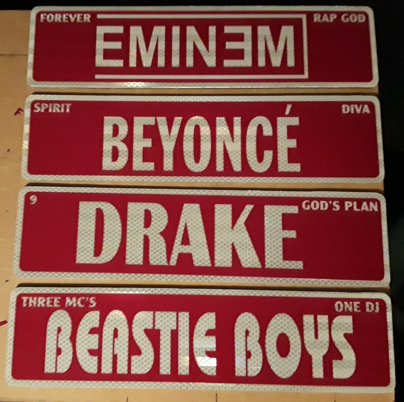 Rock/metal & Hip-hop/rap Personalized Street Signs - Etsy