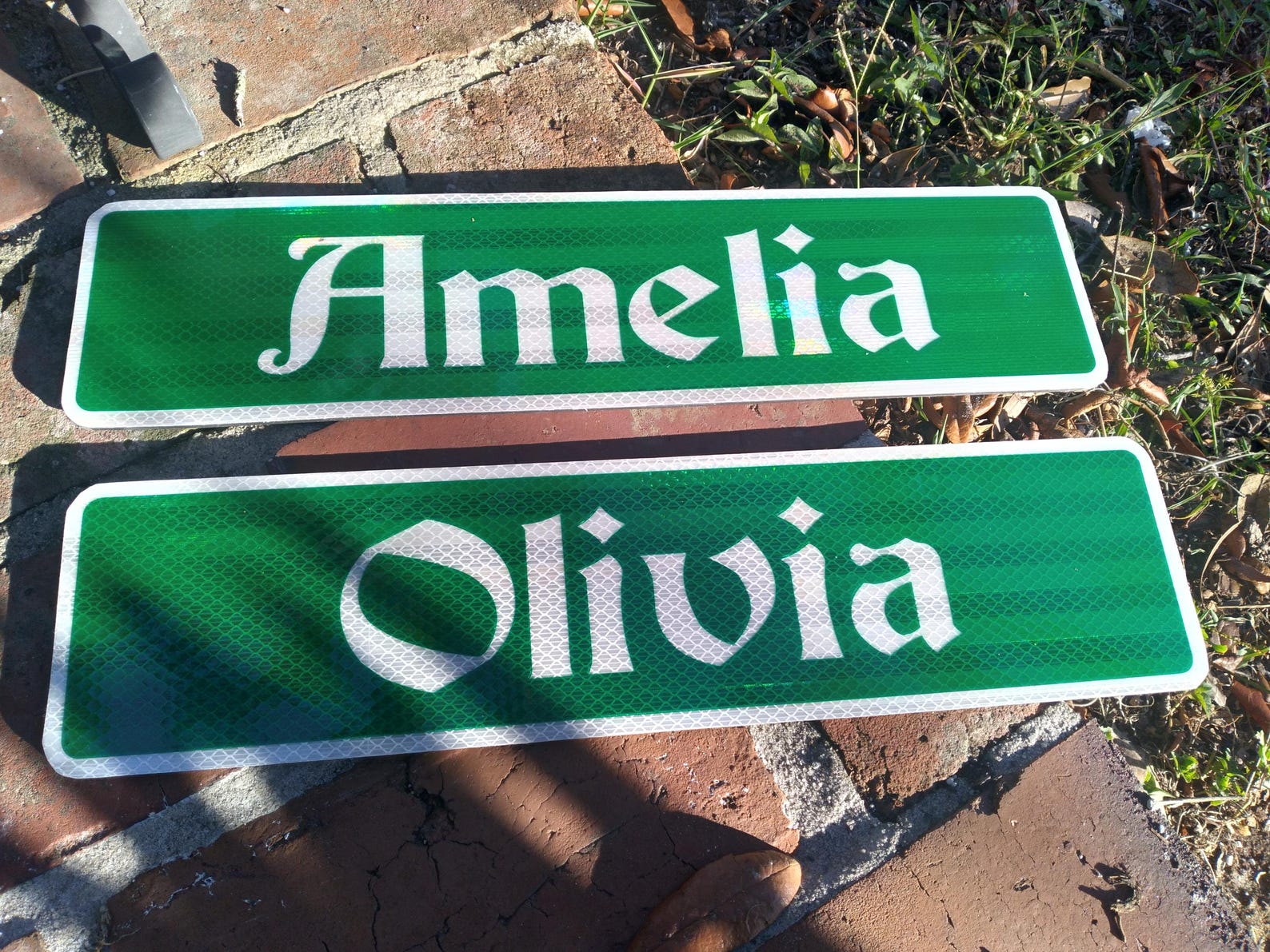 Custom Kids’ Name Signs – Inspired by Real Green Reflective Street ...