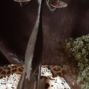 Vintage Rusty Metal Reindeer Candelabra Holds {5} Candles Metal Art ...