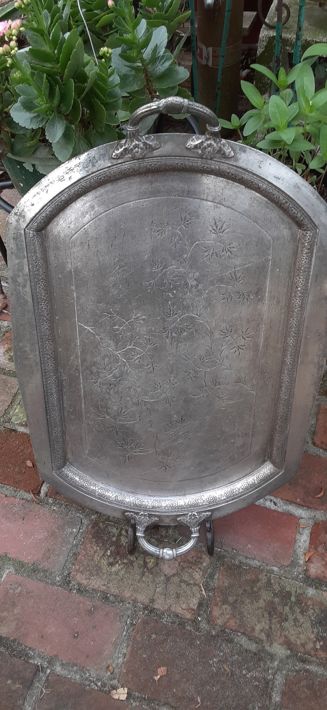 Antique Silverplated Victorian Tray Serving Tray Silver Plated Tray ...