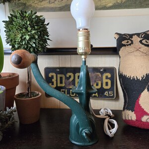 Unique One-of-a-kind Meat Grinder Lamp Vintage Meat Grinder Lighting ...
