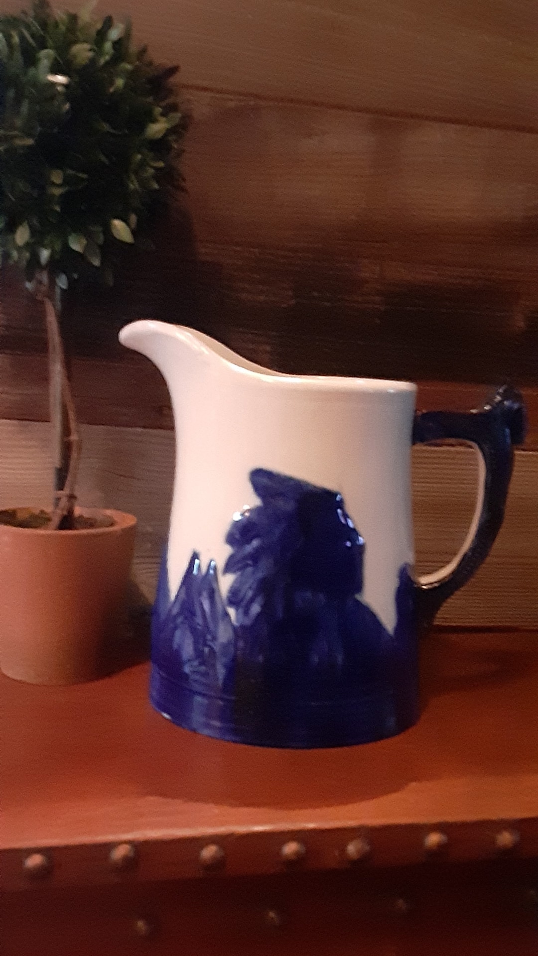Antique Old Sleepy Eye Stoneware Pitcher: Sioux Chief Pottery - Etsy