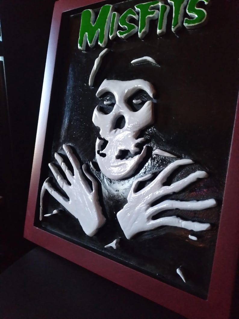 Custom Misfits Sign - Approximately 16" X 13.5" X1.5" – Horror Punk ...