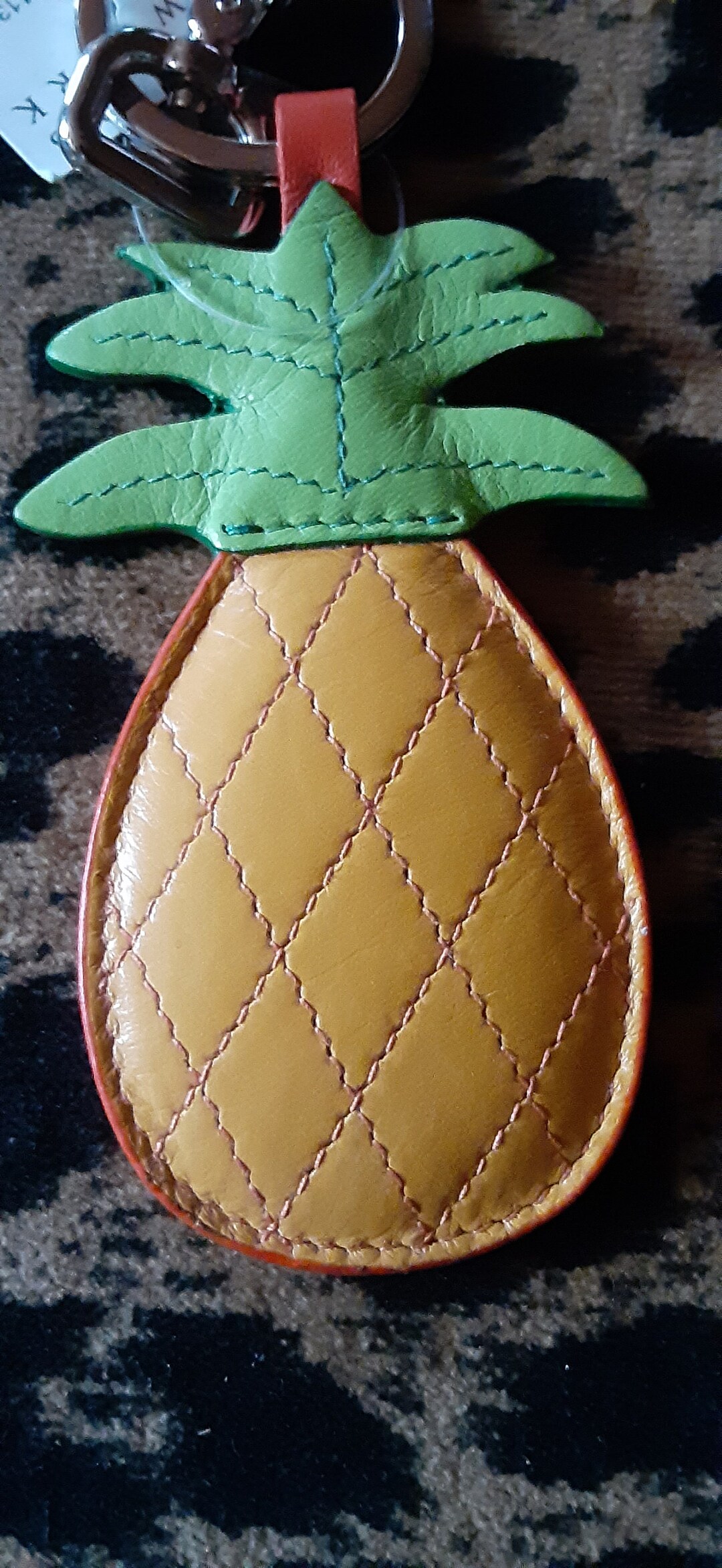 Leather Pineapple Key Chain From Barney's New York VTG Designer Purse ...