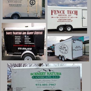 Custom Trailer Vinyl Lettering - Business Graphics- Advertising ...