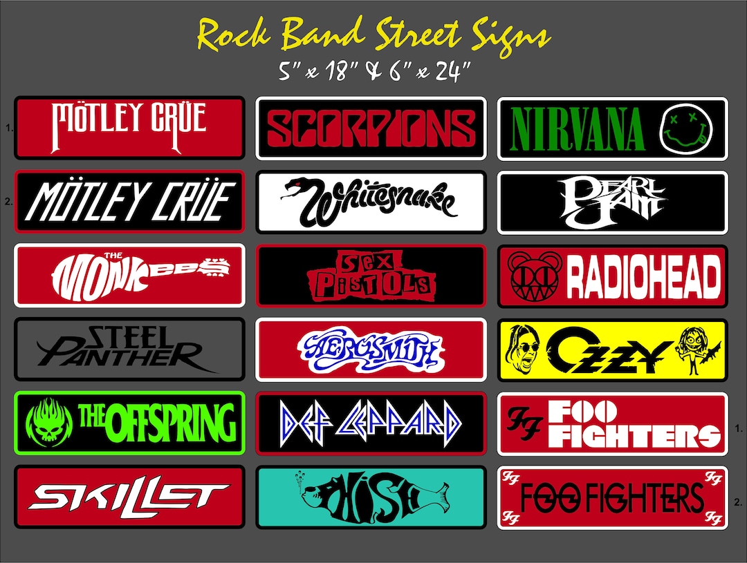 Rock/metal & Hip-hop/rap Personalized Street Signs - Etsy