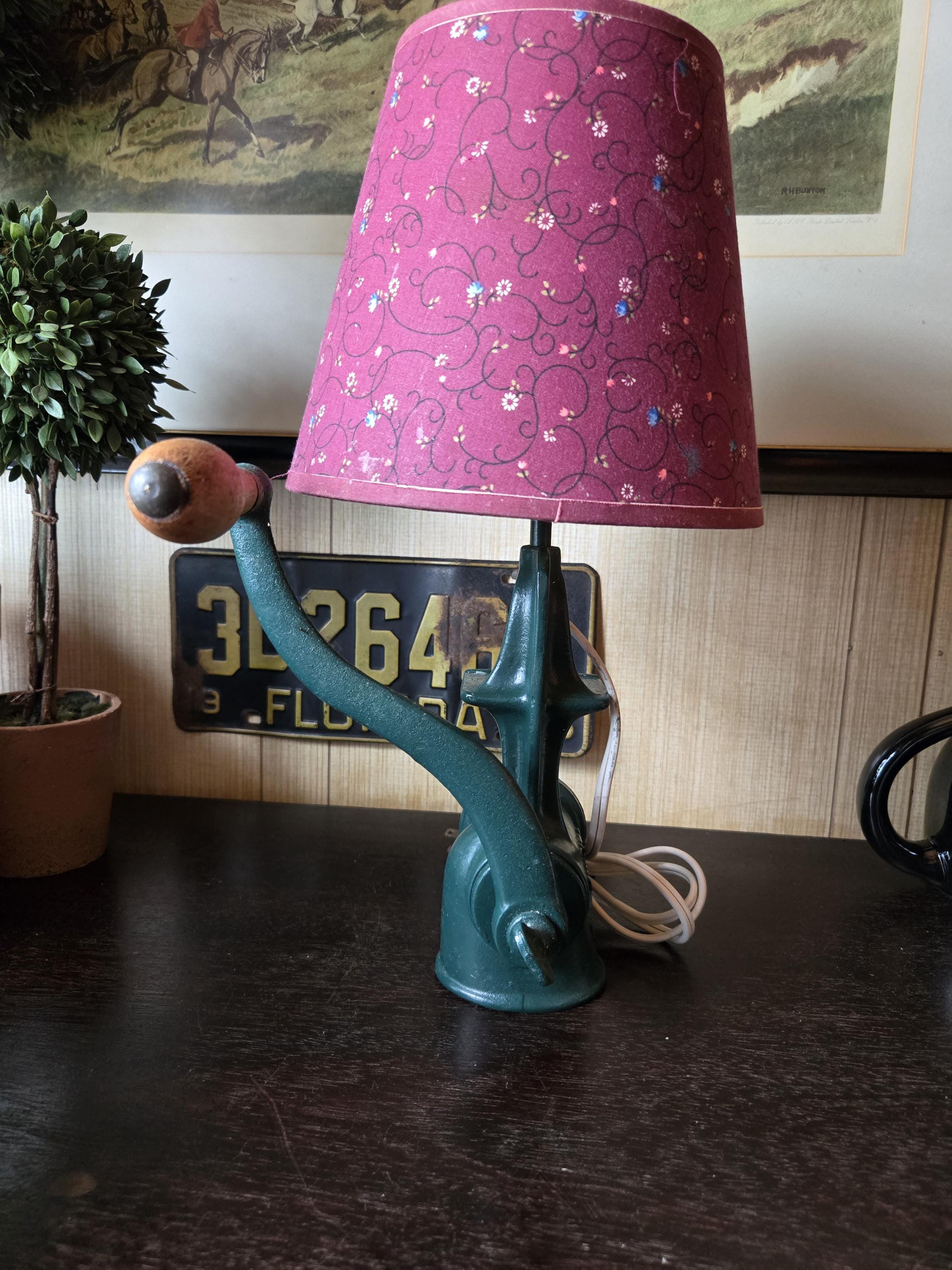 Unique One-of-a-kind Meat Grinder Lamp Vintage Meat Grinder Lighting ...