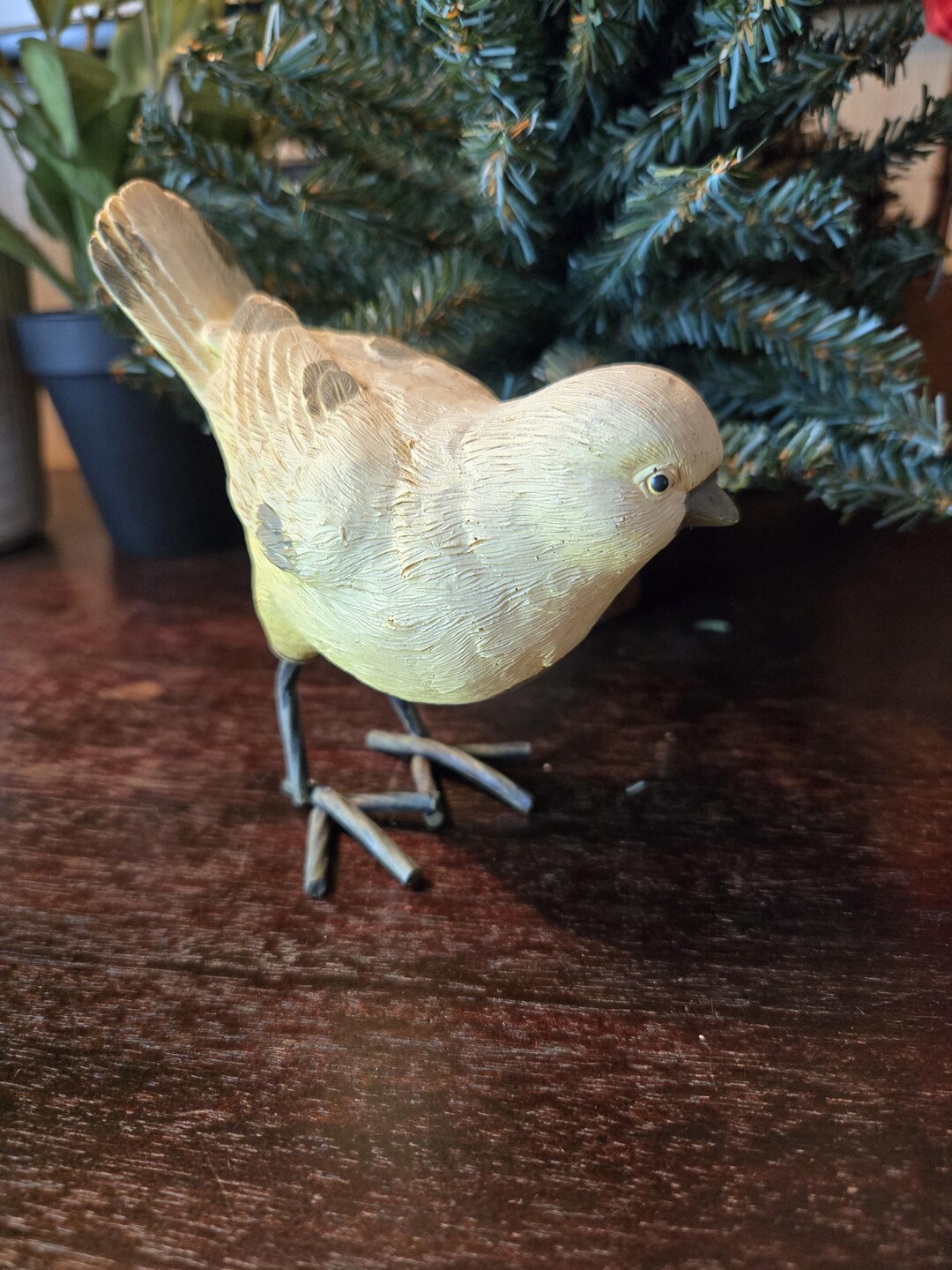 Adoreable Yellow Bird Figurine Bird Statue Vintage Ceramic Art Vintage ...