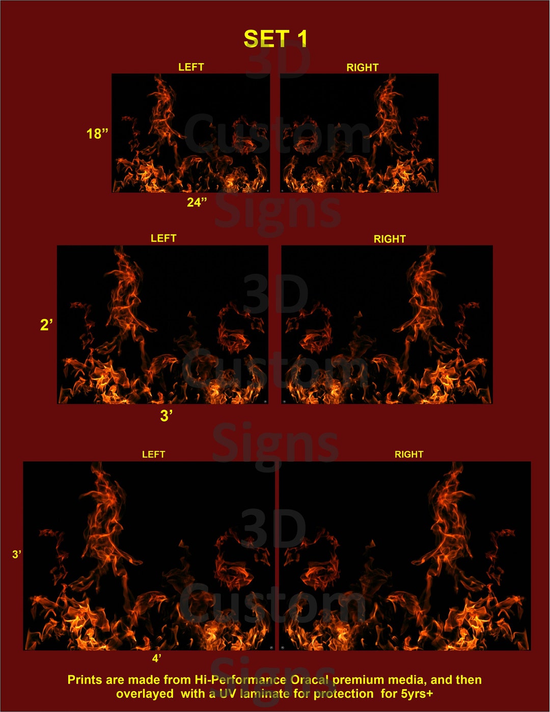 Real Flames Vinyl Wrap Graphic Decals - Etsy