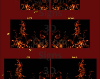 Customizable Banner Fire Flames Eagle Diamond Plate Vinyl Graphic Decal ...