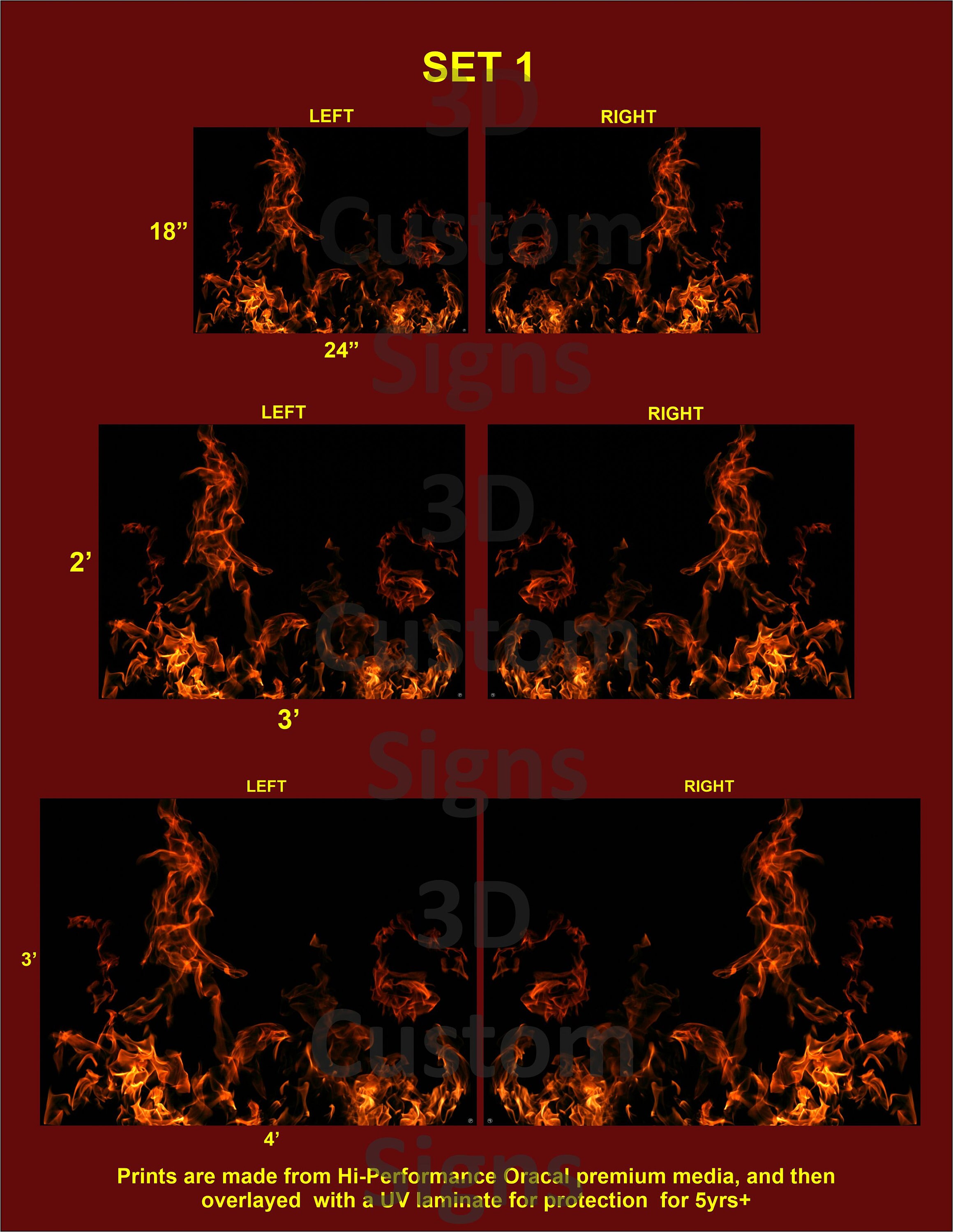 Real Flames Vinyl Wrap Graphic Decals - Etsy