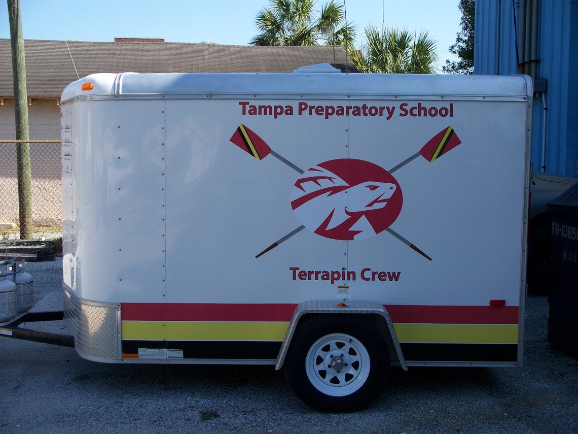 Custom Trailer Vinyl Lettering Business Graphics | Etsy