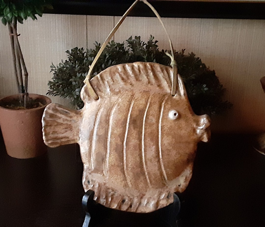 Vintage Plaster Fish Wall Hanging Fish Wall Plaque Fish Ceramic ...
