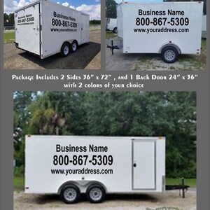 Custom Trailer Vinyl Lettering - Business Graphics- Advertising ...