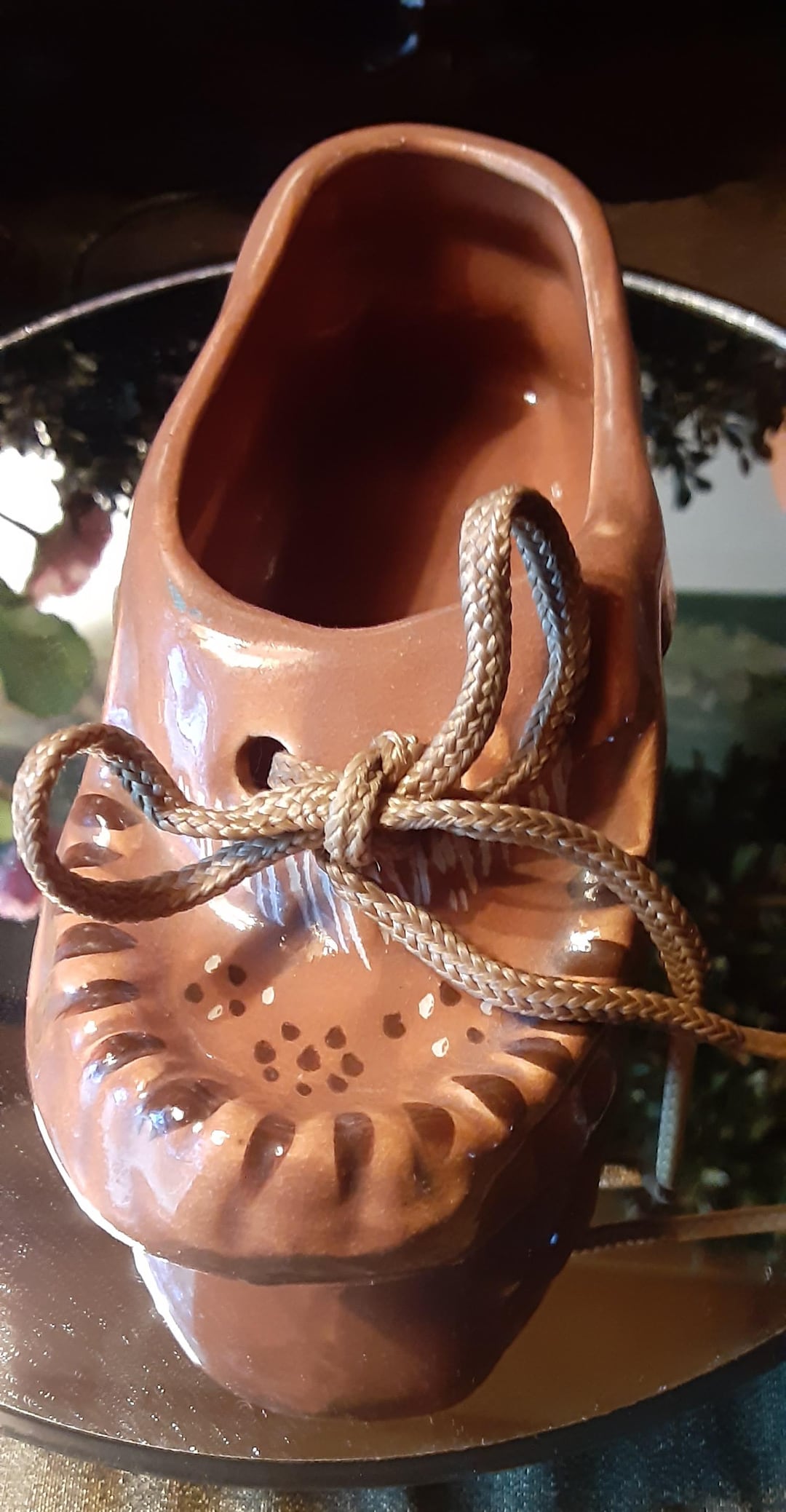Vintage Pottery Moccasin Shoe Trinket Dish Succulent Plant Pot Shoe ...