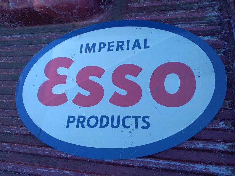 Vintage esso Repro Sign Vintage Sign Esso Marine | Etsy