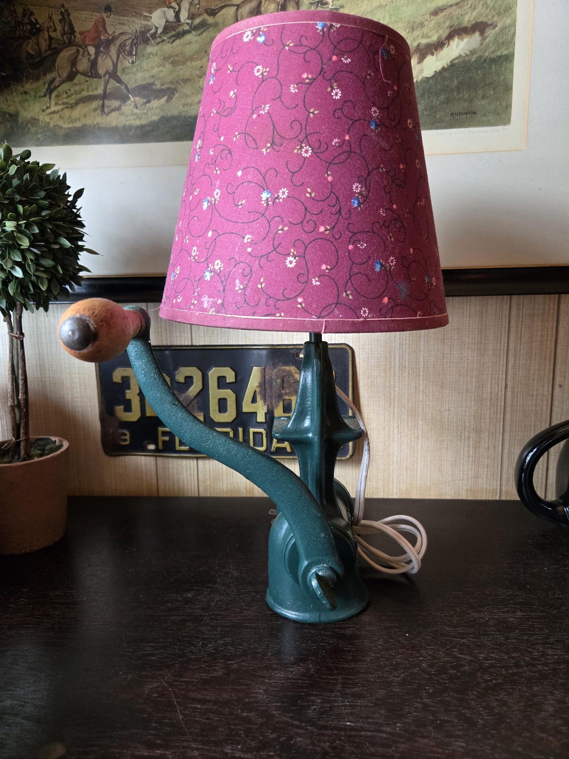 Unique One-of-a-kind Meat Grinder Lamp Vintage Meat Grinder Lighting ...
