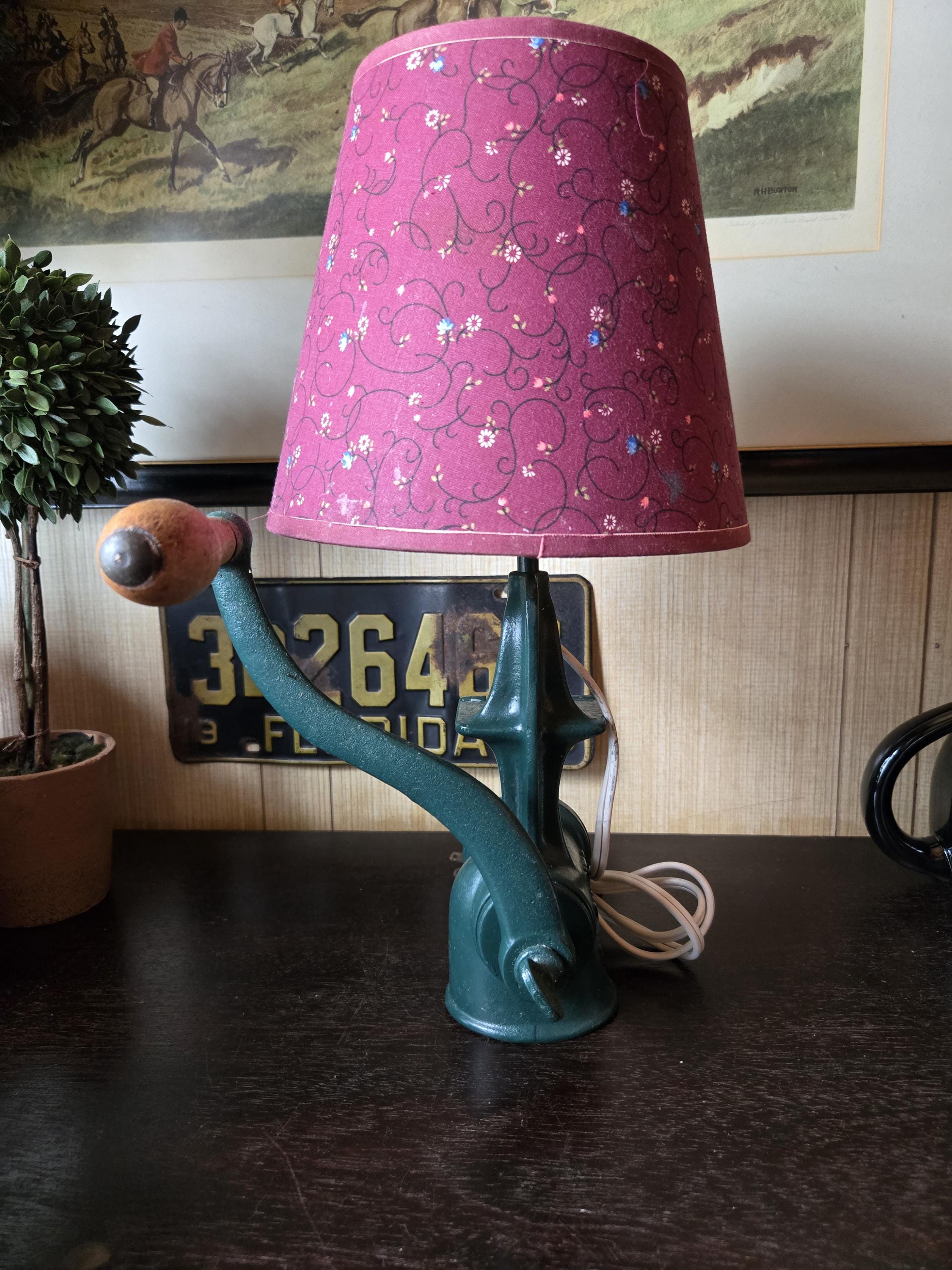 Unique One-of-a-kind Meat Grinder Lamp Vintage Meat Grinder Lighting ...