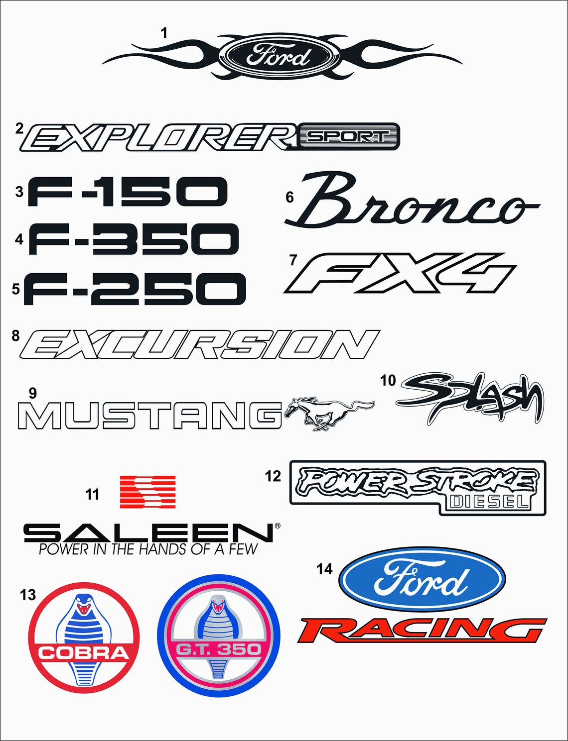 Ford Vehicle Logo Graphics - Etsy