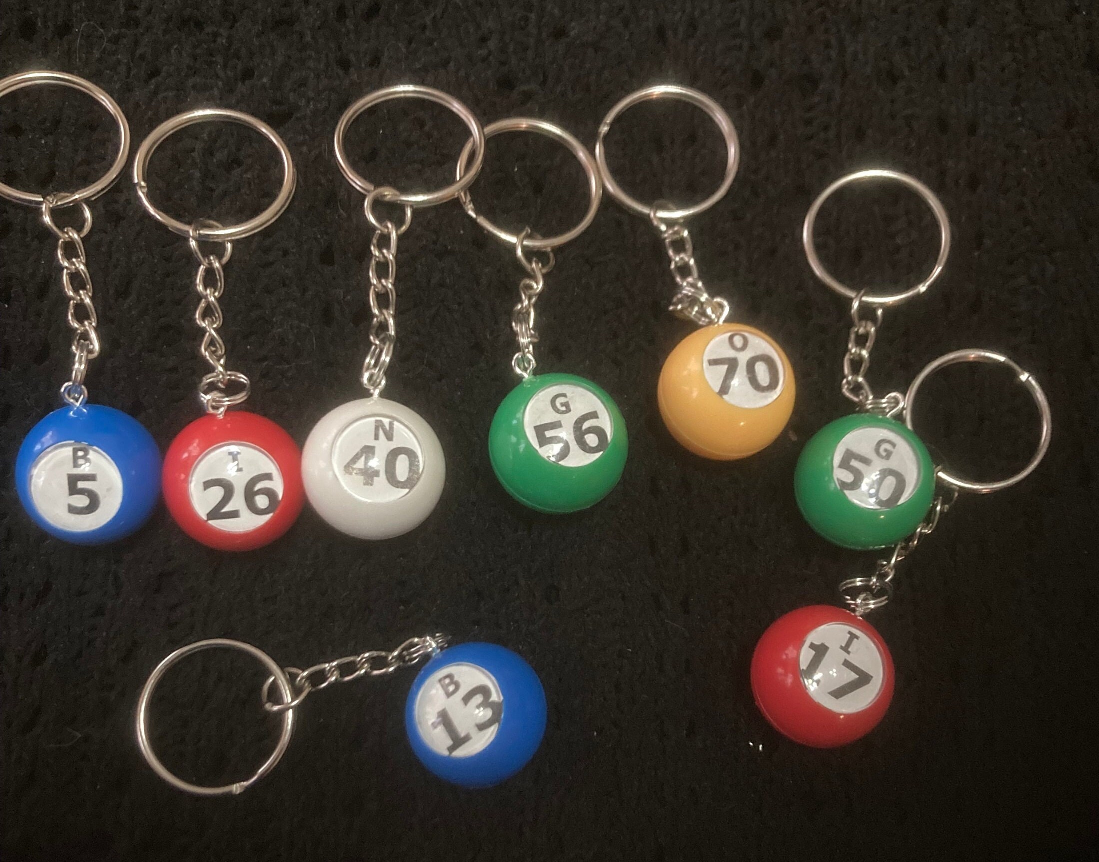 Bingo Ball Keychain - Etsy