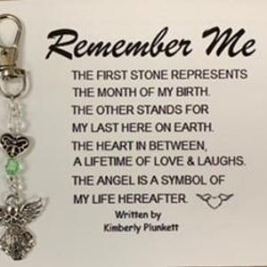 Remember Me BIRTHSTONE KEYCHAIN/ Ornament! Customized to Your ...