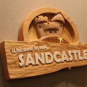 BEACH HOUSE SIGN | Sandcastle Sign | Coastal Sign | Nautical Sign ...