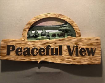 CUSTOM CARVED CABIN Signs, Wood Signs, Handmade Signs, Rustic Signs ...