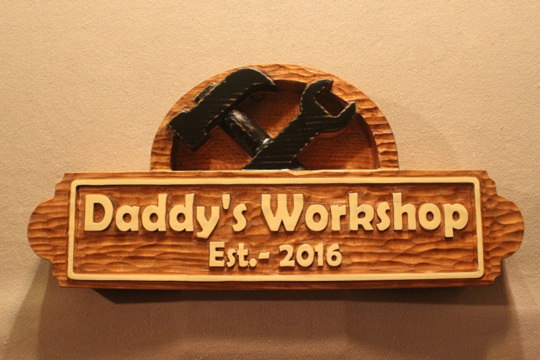 WORKSHOP SIGNS | Custom Wood Signs | Personalized Signs | Shop Signs ...