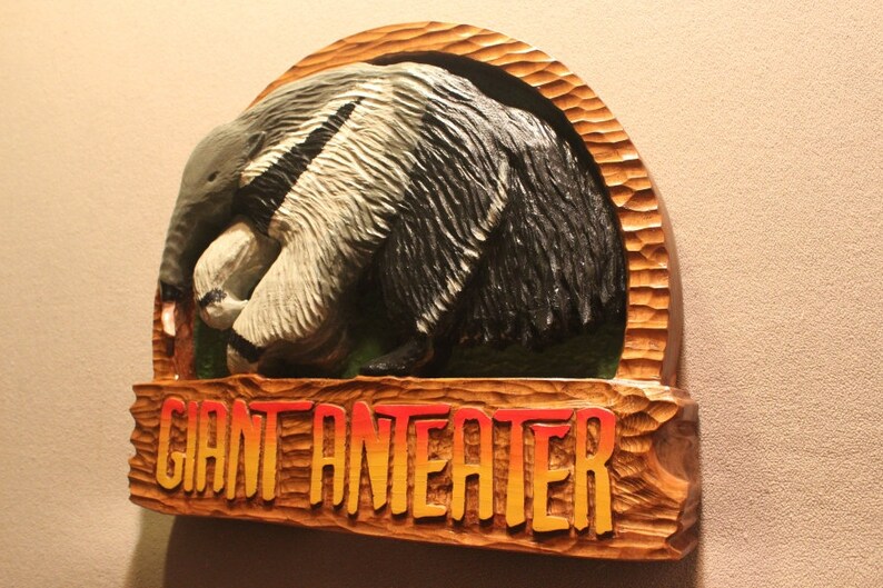 ZOO EXHIBIT SIGN | Display Signs | Anteater Sign | Unique Animal Sign ...